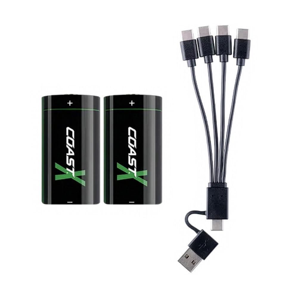 Coast CR123 3 V, 1100 mAh USB-C Rechargeable Lithium-ion Protected Bat ...