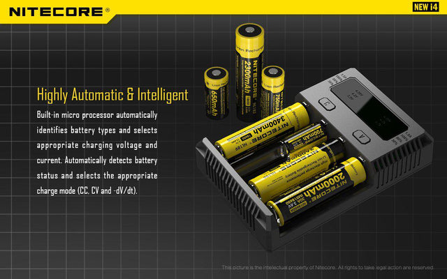 Nitecore New i4 Intellicharger Four Bay Li-ion/NiMH Charger – Torch ...